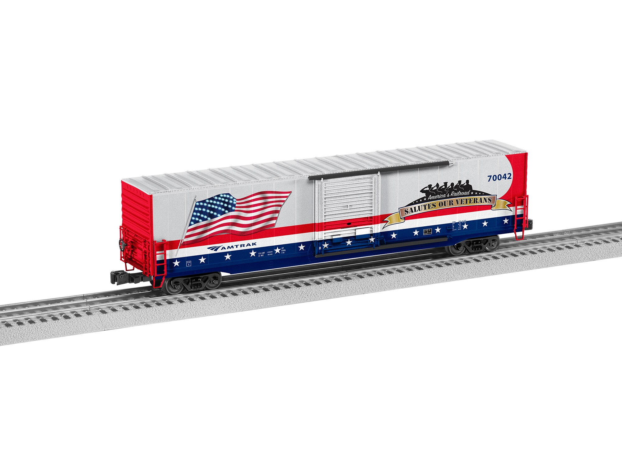 Amtrak Veterans LED 60' Flag Boxcar