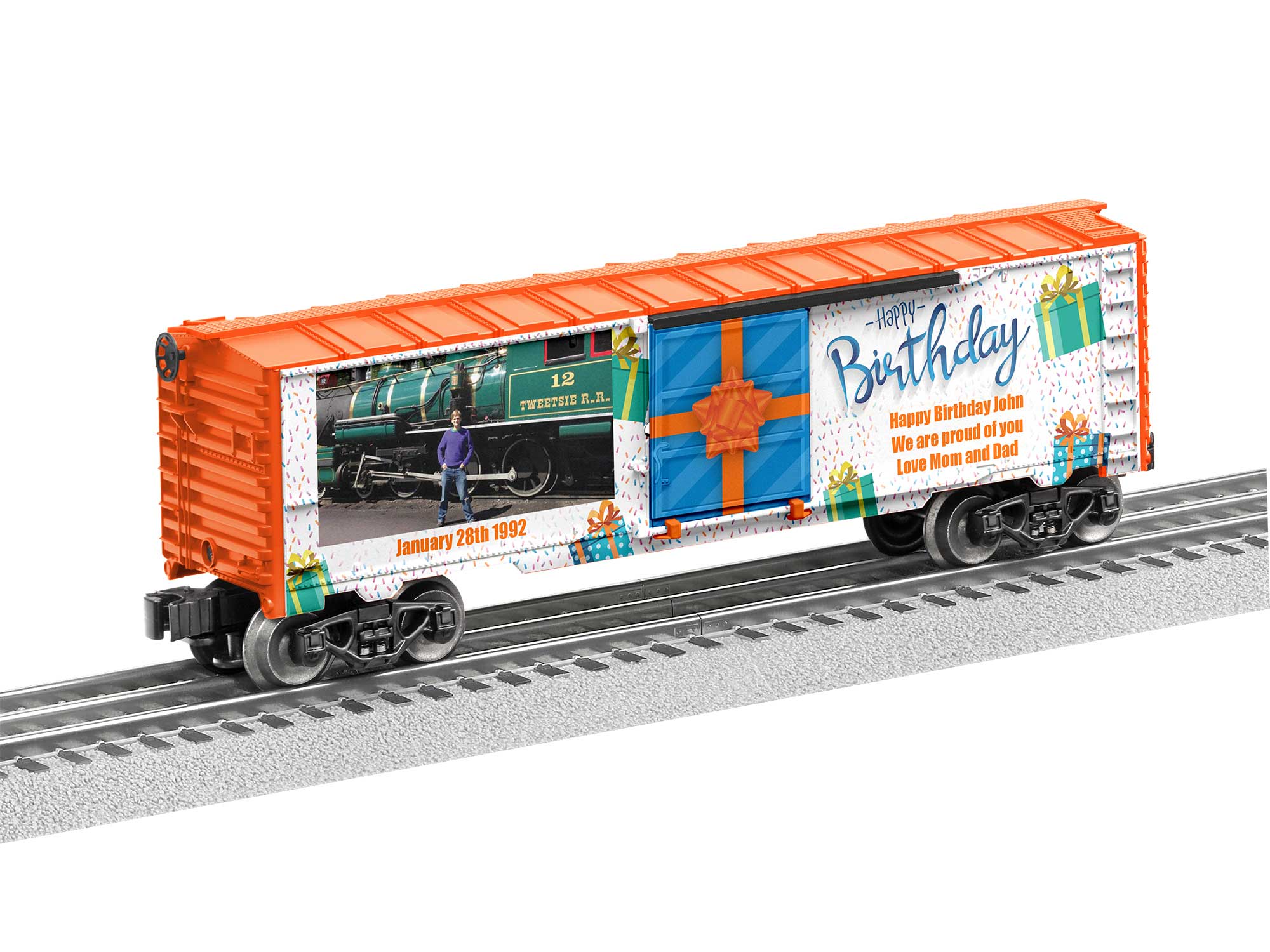 Happy Birthday Personalized Boxcar