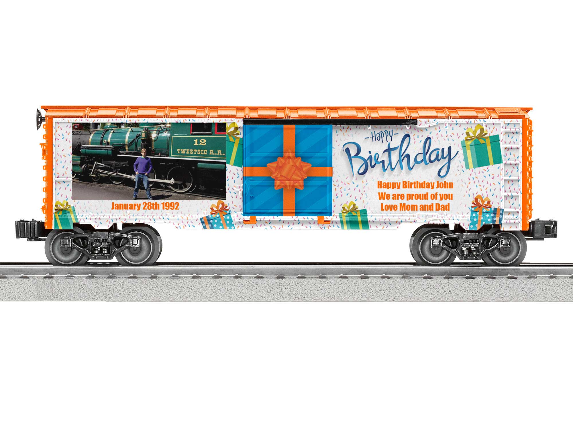 Happy Birthday Personalized Boxcar