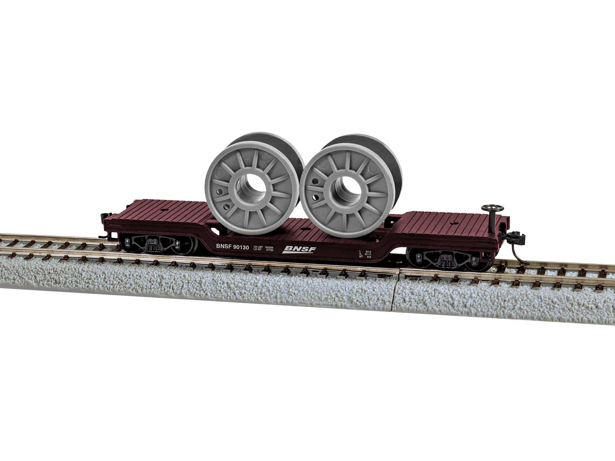 HO BNSF Depressed Center Flatcar w/ 2 reels