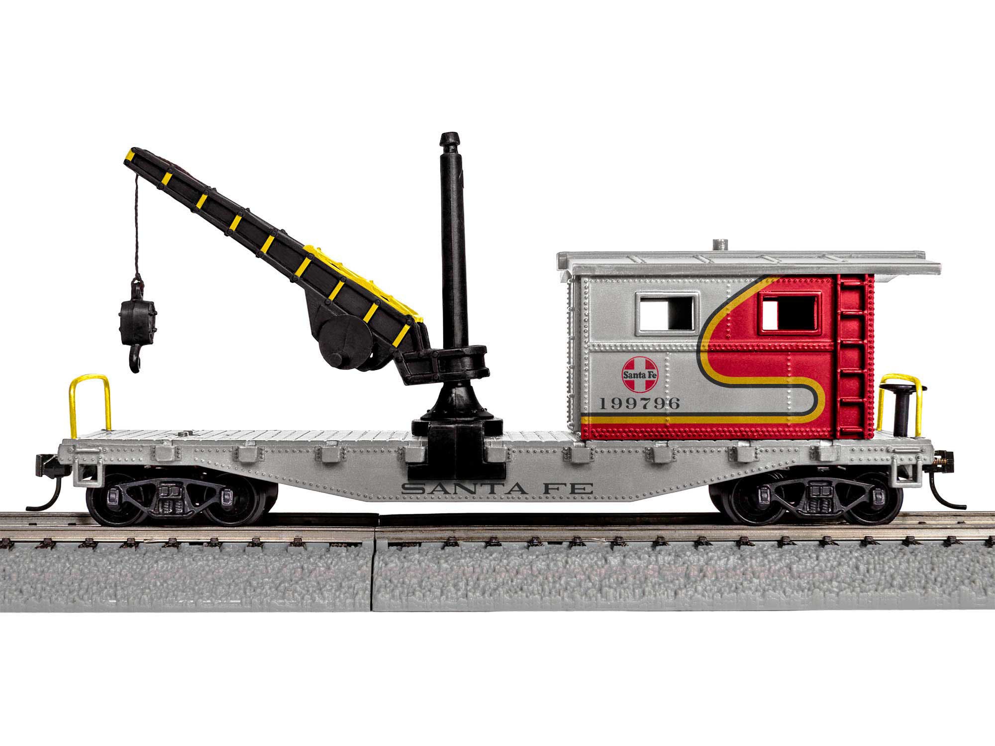 HO Santa Fe Work Caboose w/ crane
