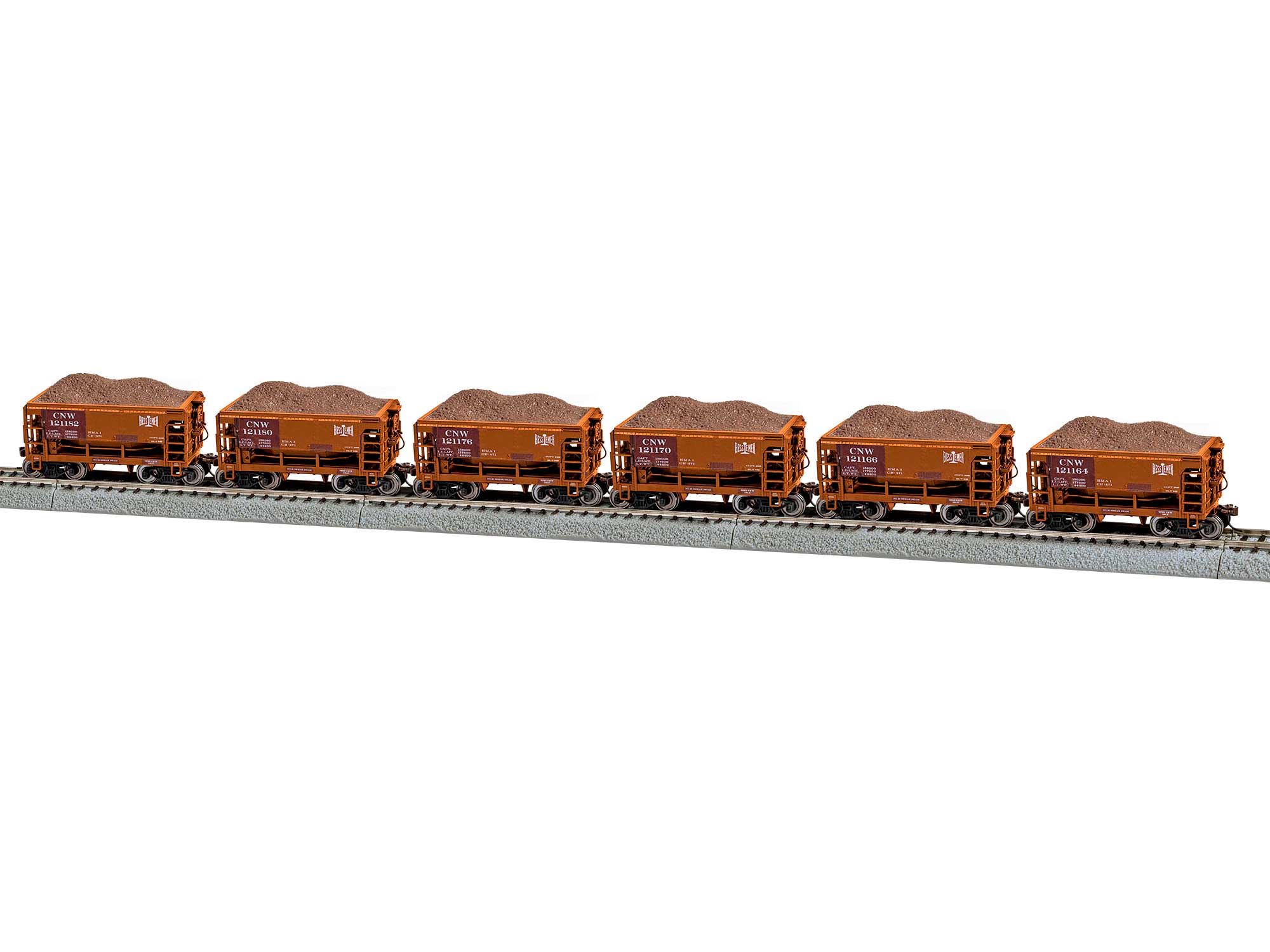 HO Chicago & North Western Ore Car 6 Pack A