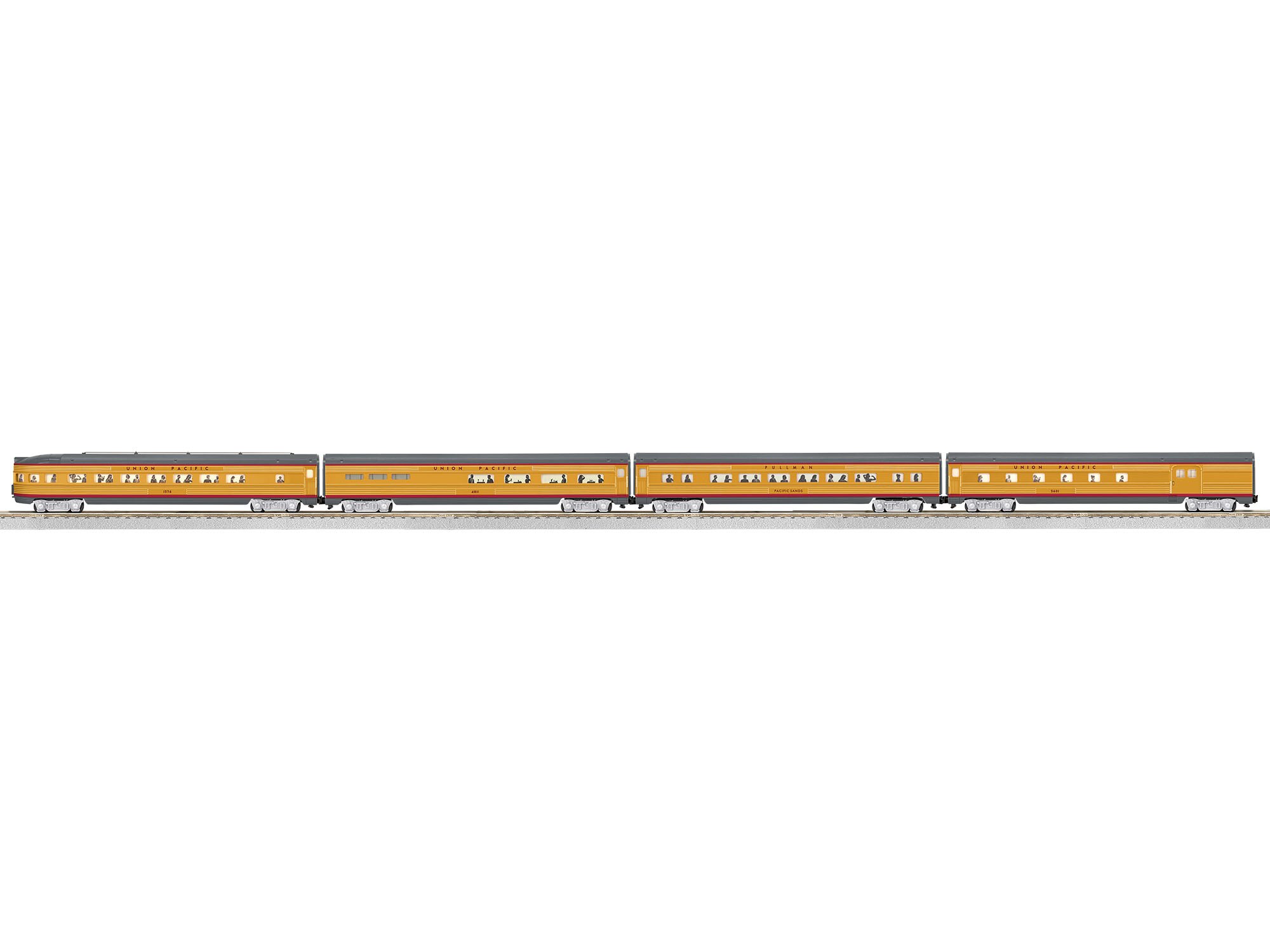 Union Pacific Streamlined Passenger Car 4-Pack