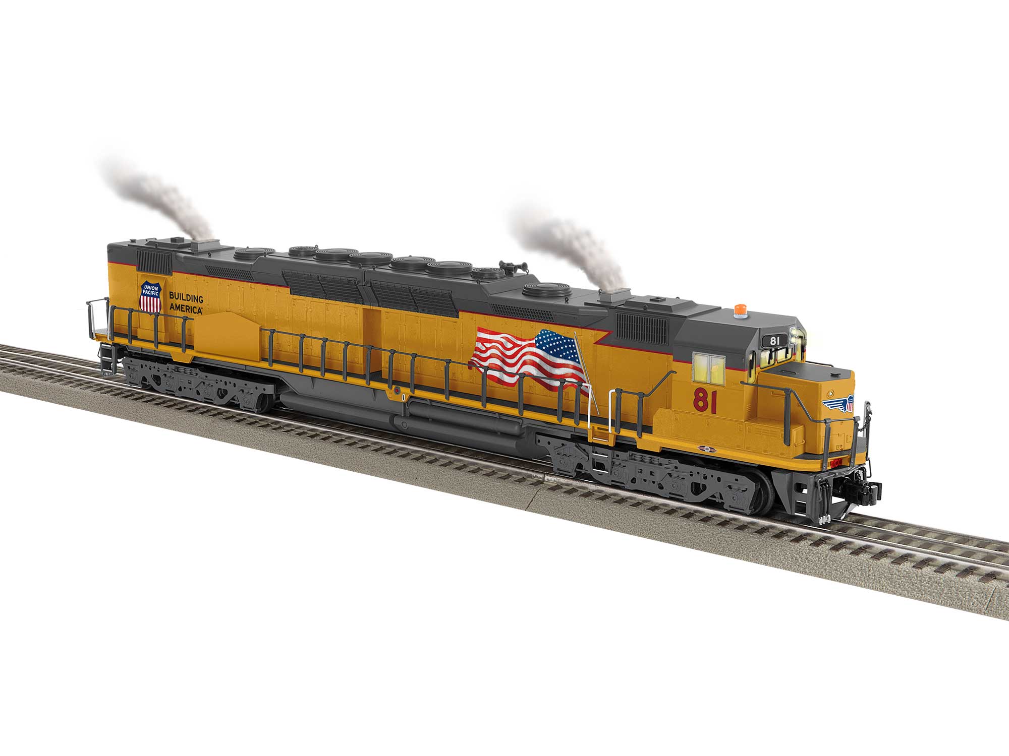 Union Pacific DD35 #81 (flag)