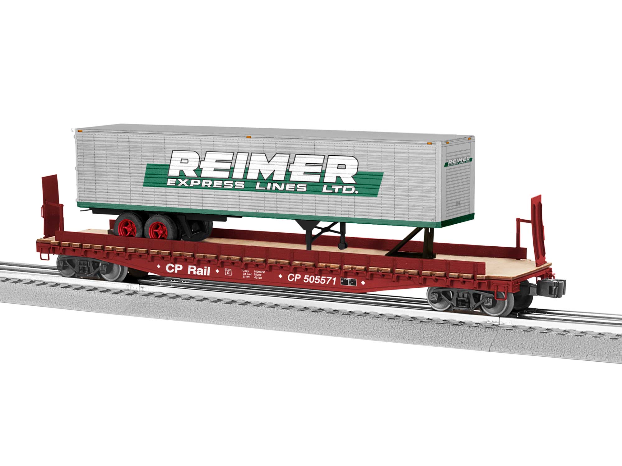 Canadian Pacific 50' Flatcar w/ Reimer Trailer