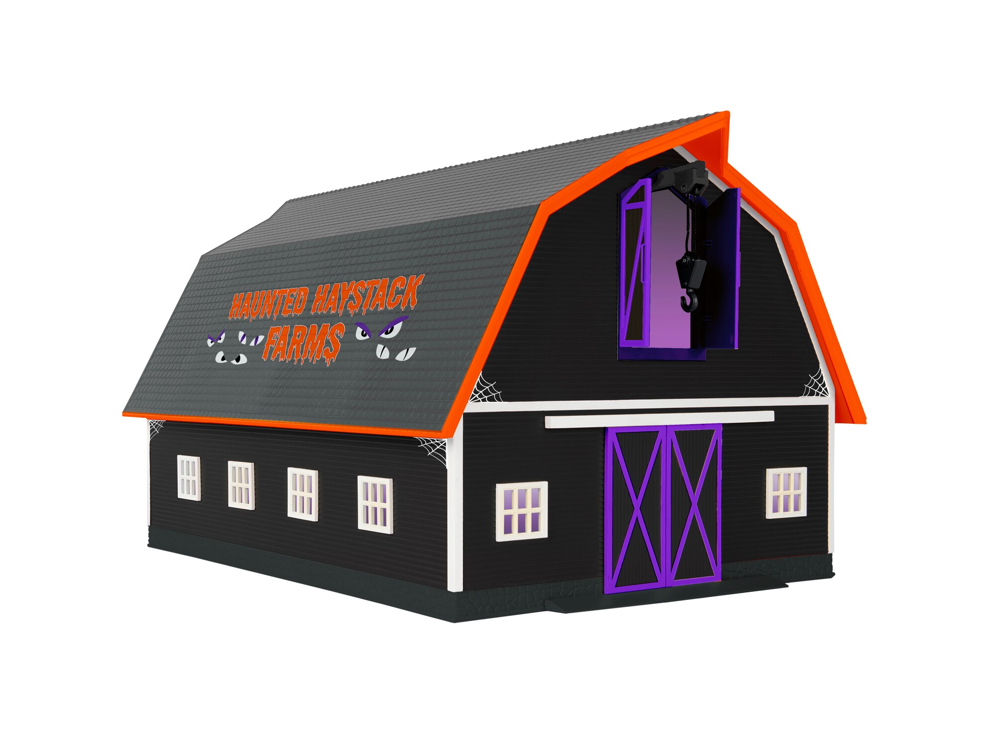 Halloween Haunted Barn with Blinking Lights