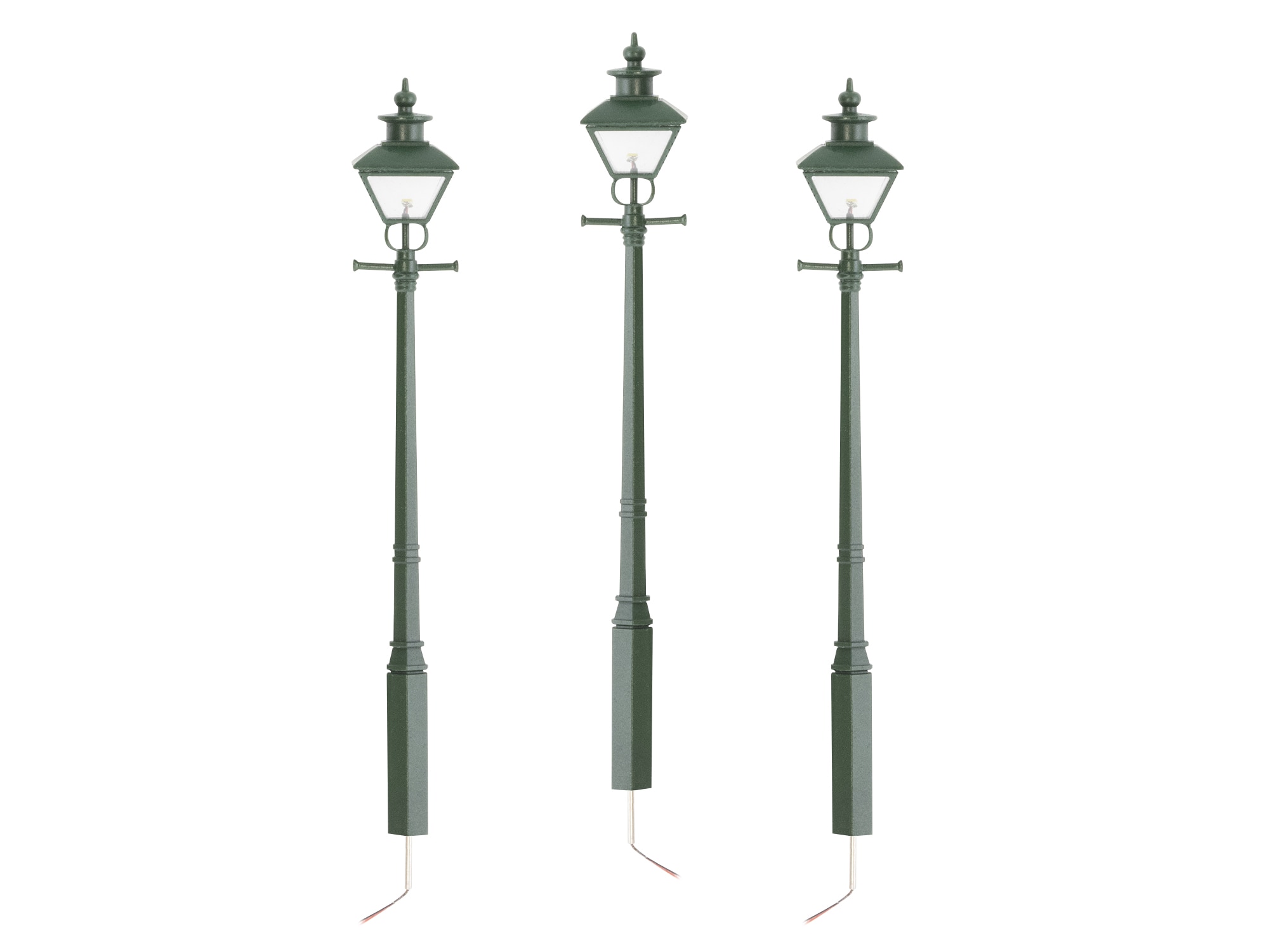 Decorative Street Lamp 3-Pack - Green