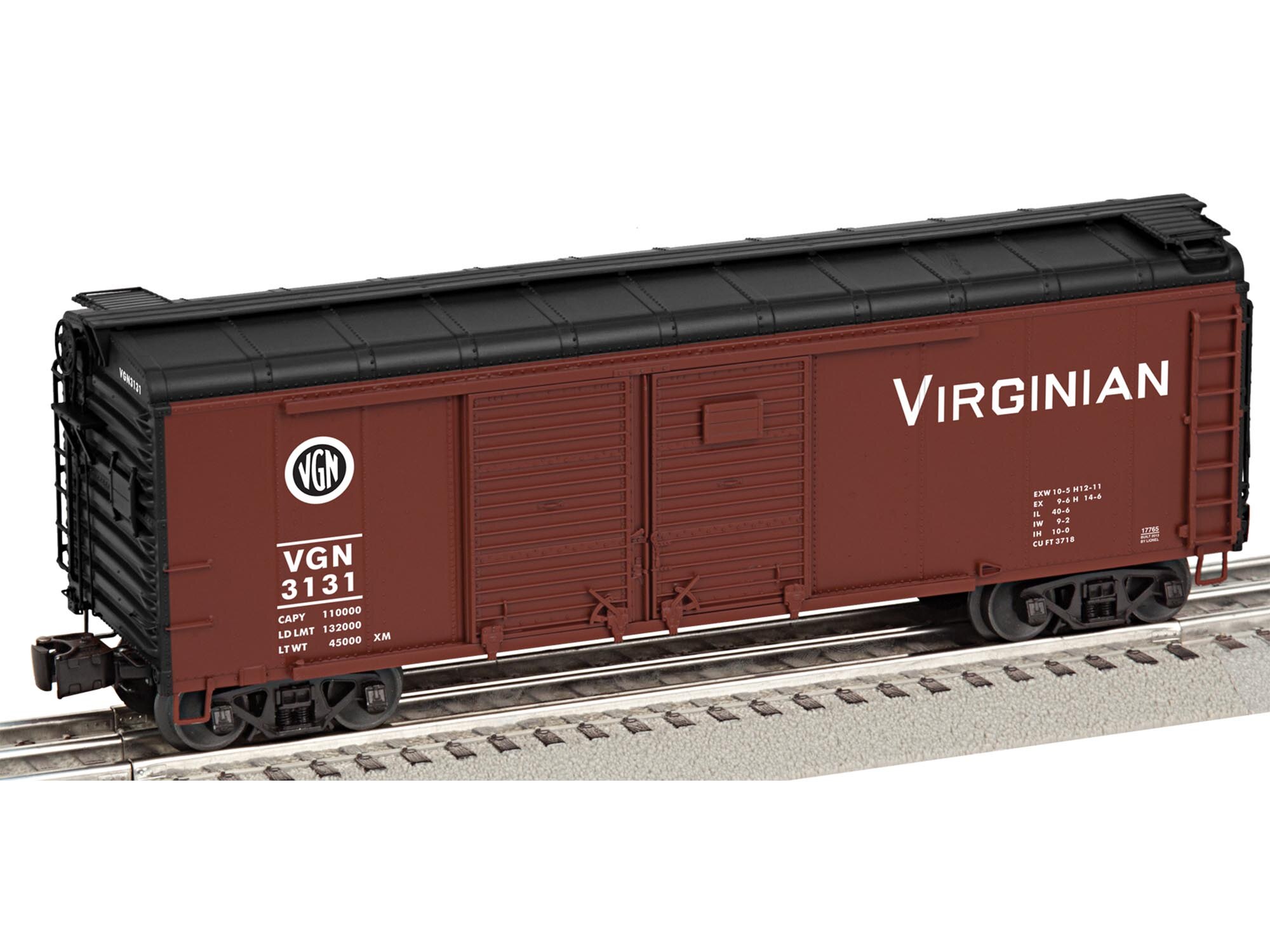 Virginian Scale Double-door Round-Roof Boxcar #3131