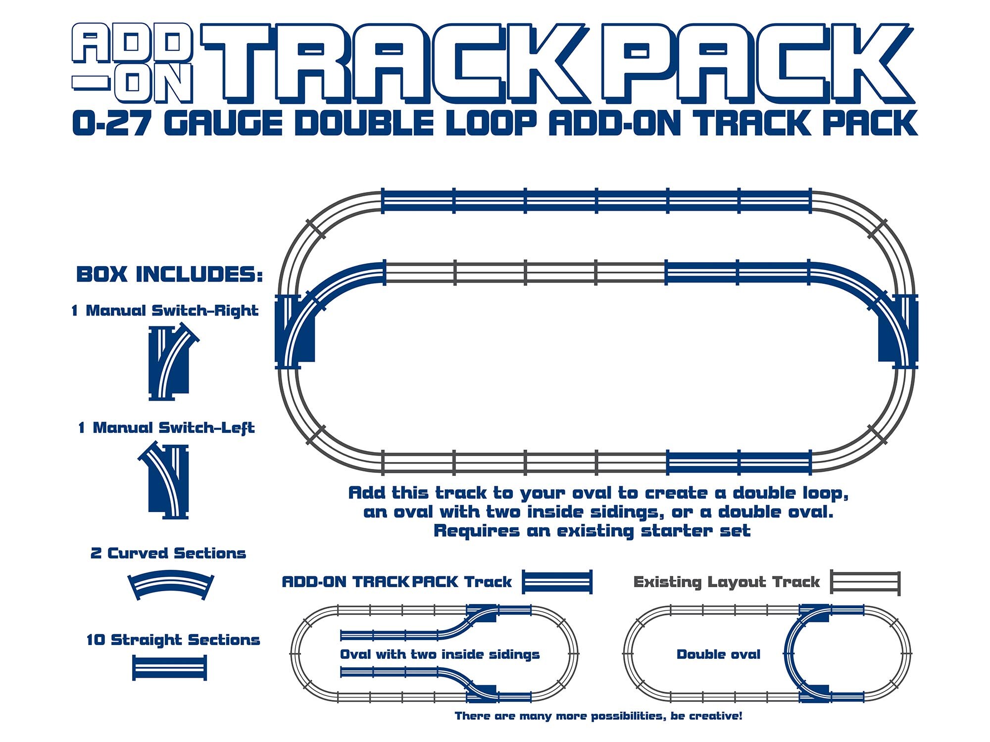 Double-Loop O-27 Gauge Add-On Track Pack