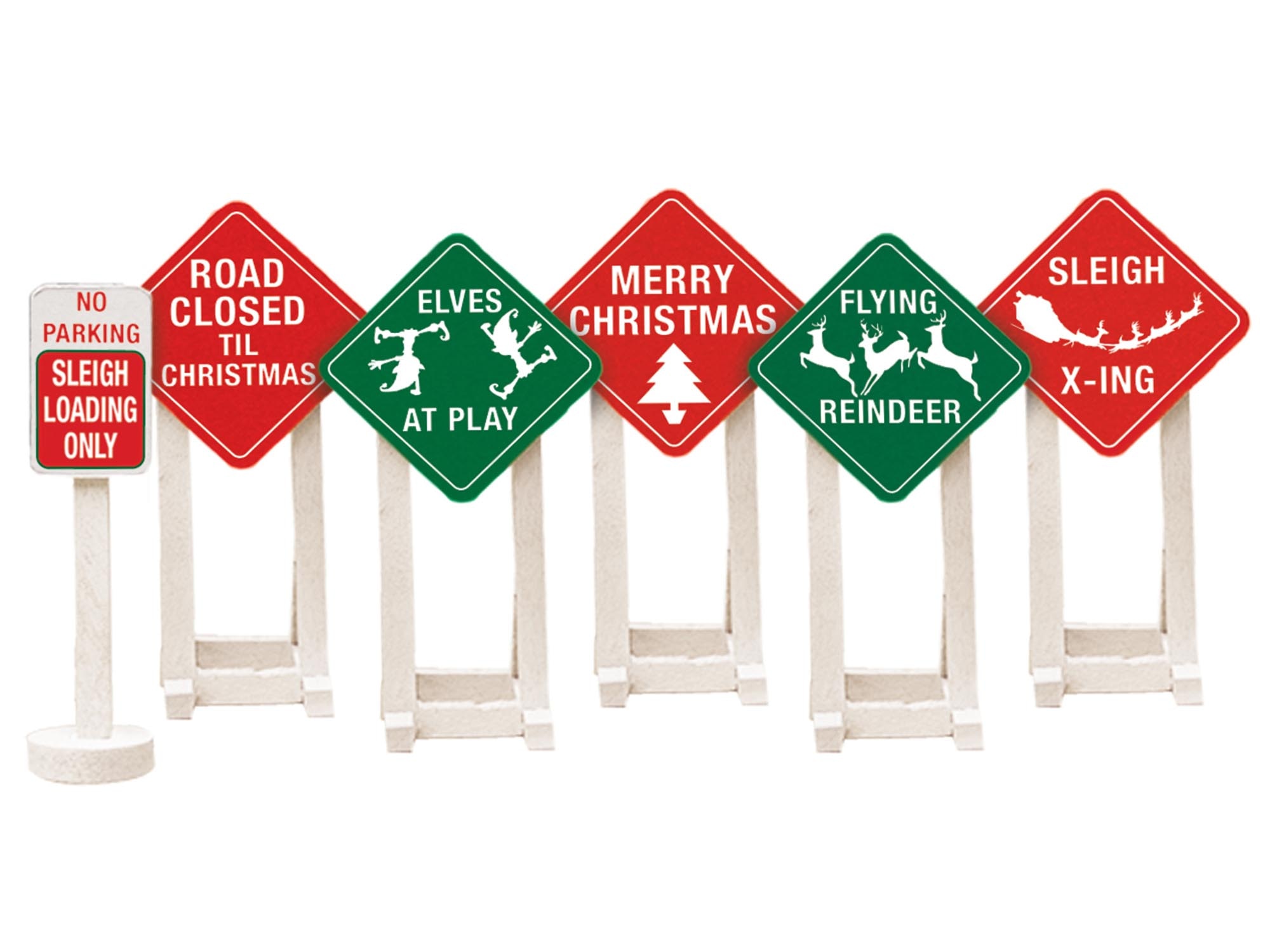 Christmas Railroad Signs