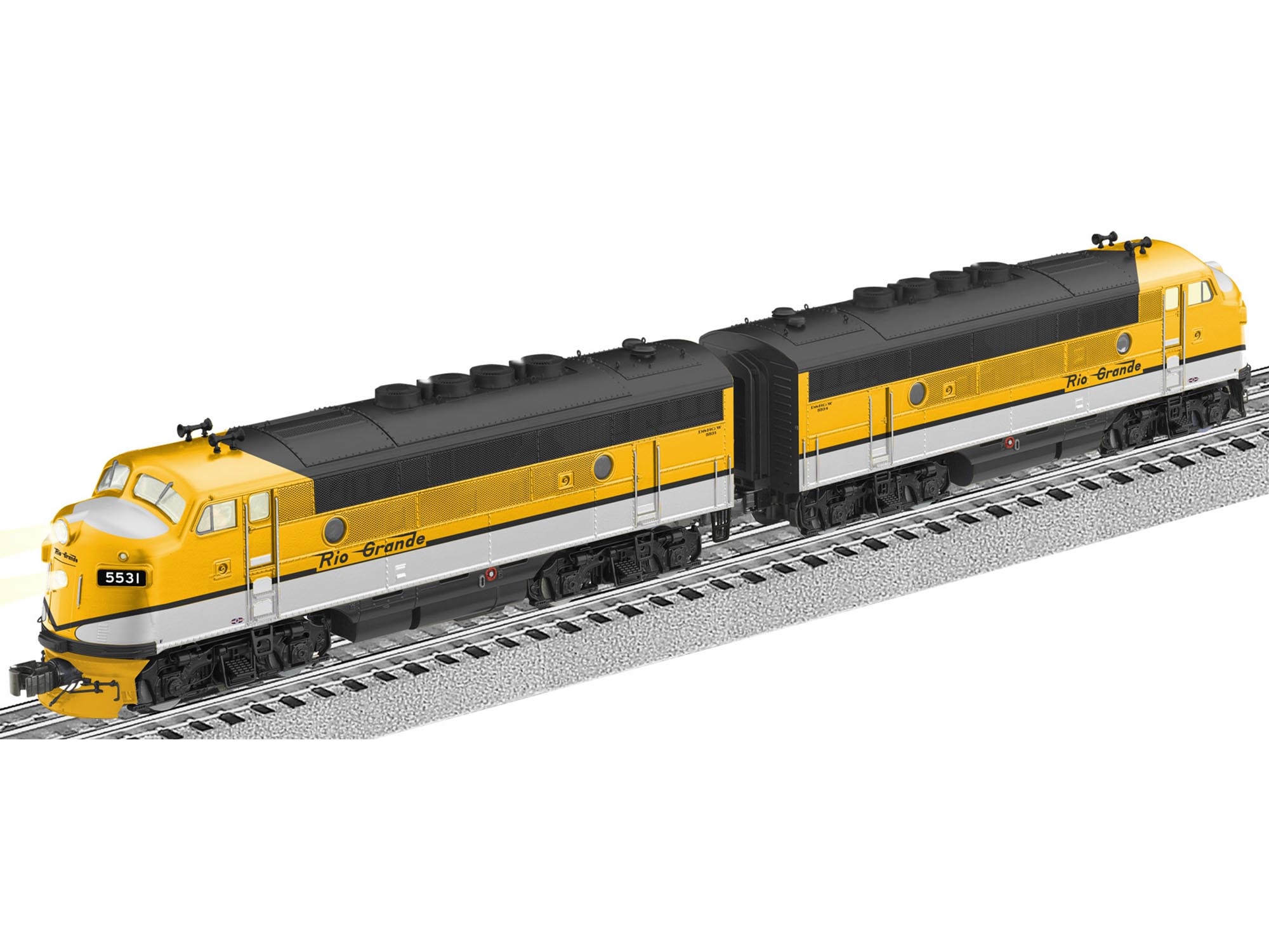 Rio Grande LEGACY Scale F-3 A-A Diesels (PWR #5531 & DMY #5534)
