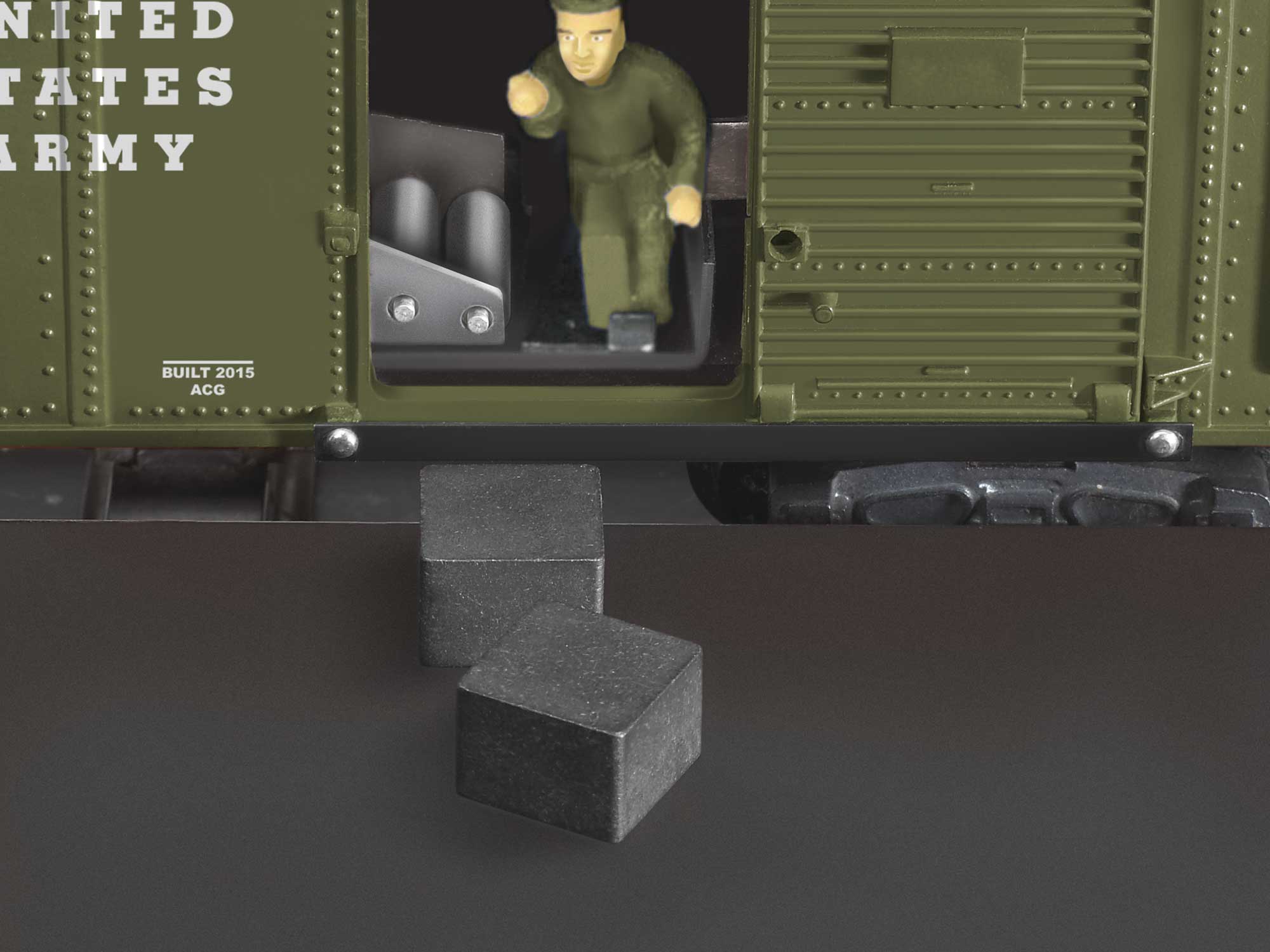 U.S. Army Unloading Boxcar