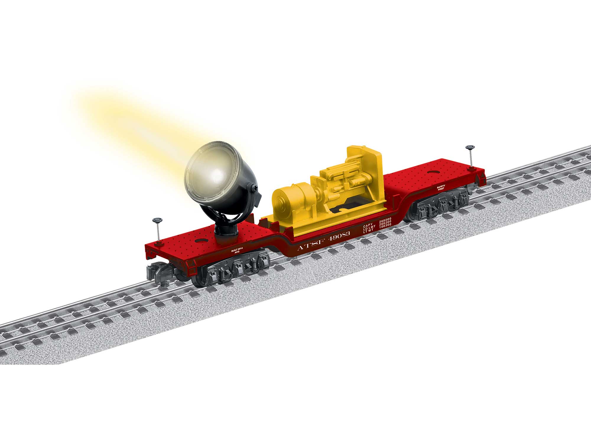 Santa Fe Depressed Center Searchlight Car