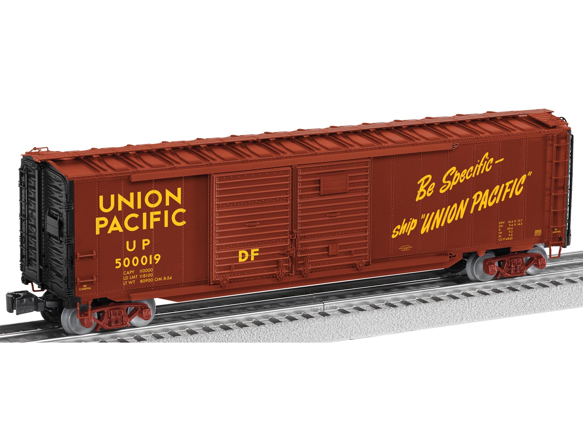 Union Pacific Double-Door Boxcar with End Doors #500019