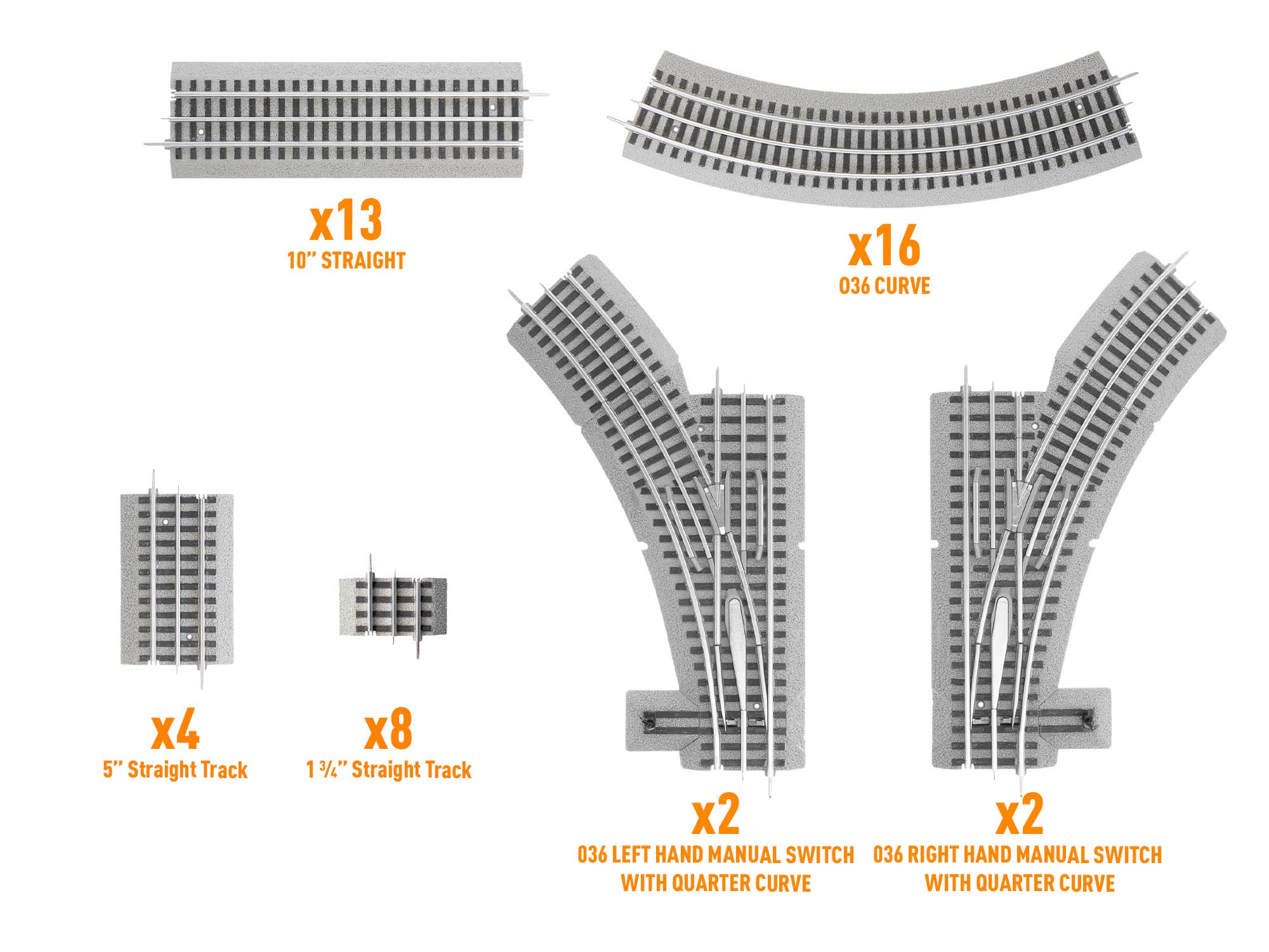 Deluxe FasTrack® Layout (45 Piece Set)