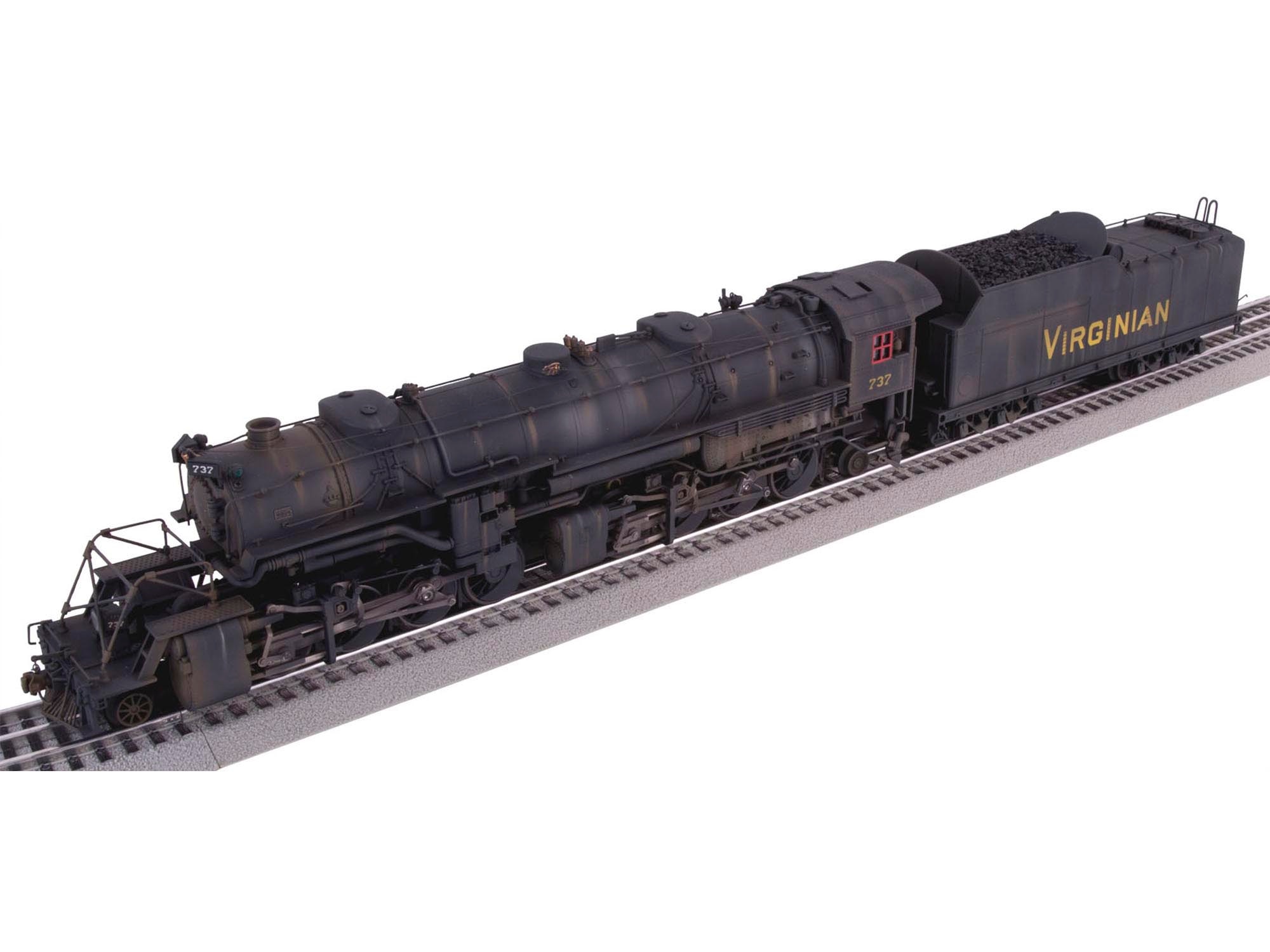 Weathered Virginian LEGACY USRA 2-8-8-2 Y-3 Steam Locomotive #737
