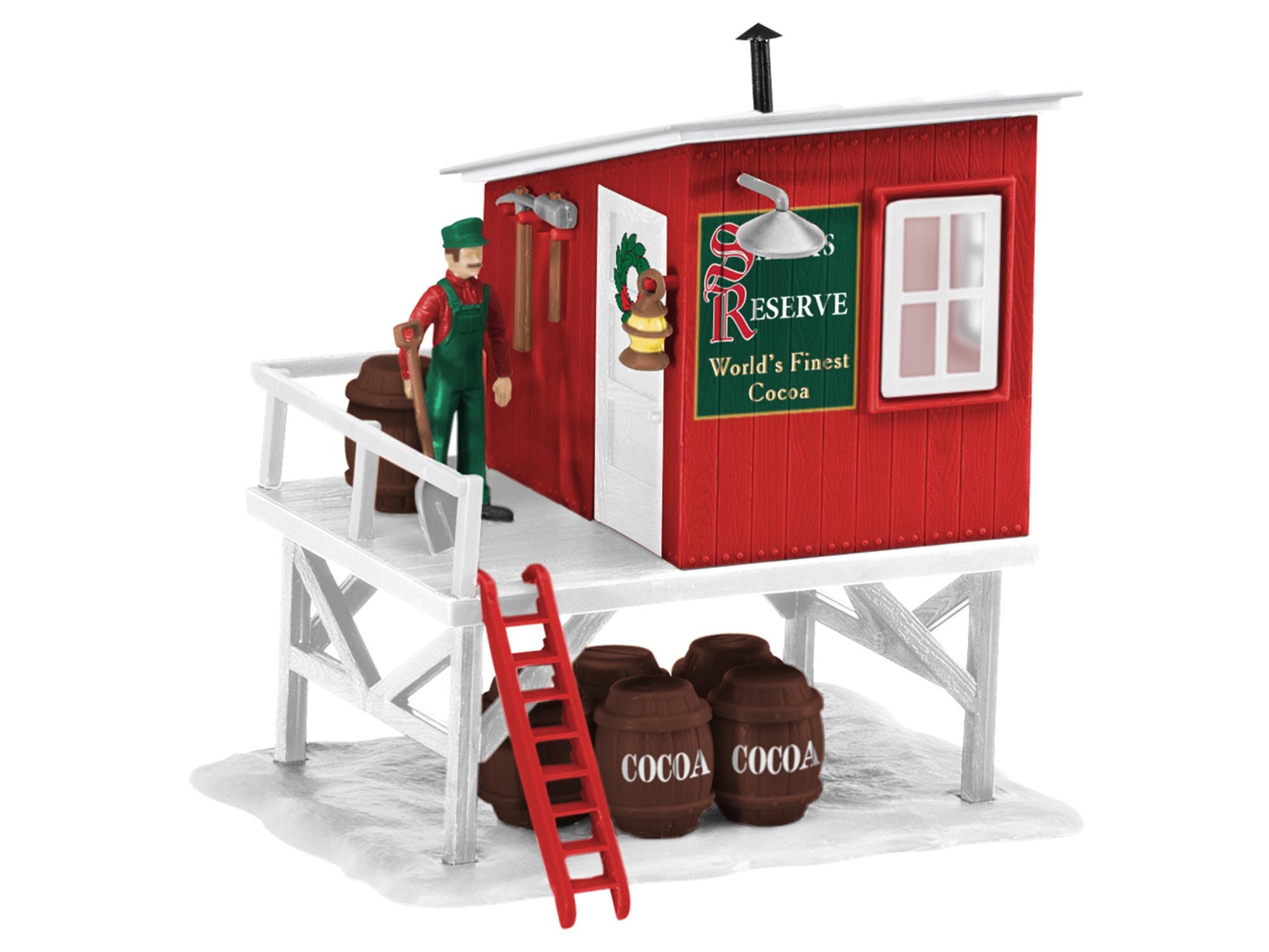 Christmas Cocoa Barrel Shed