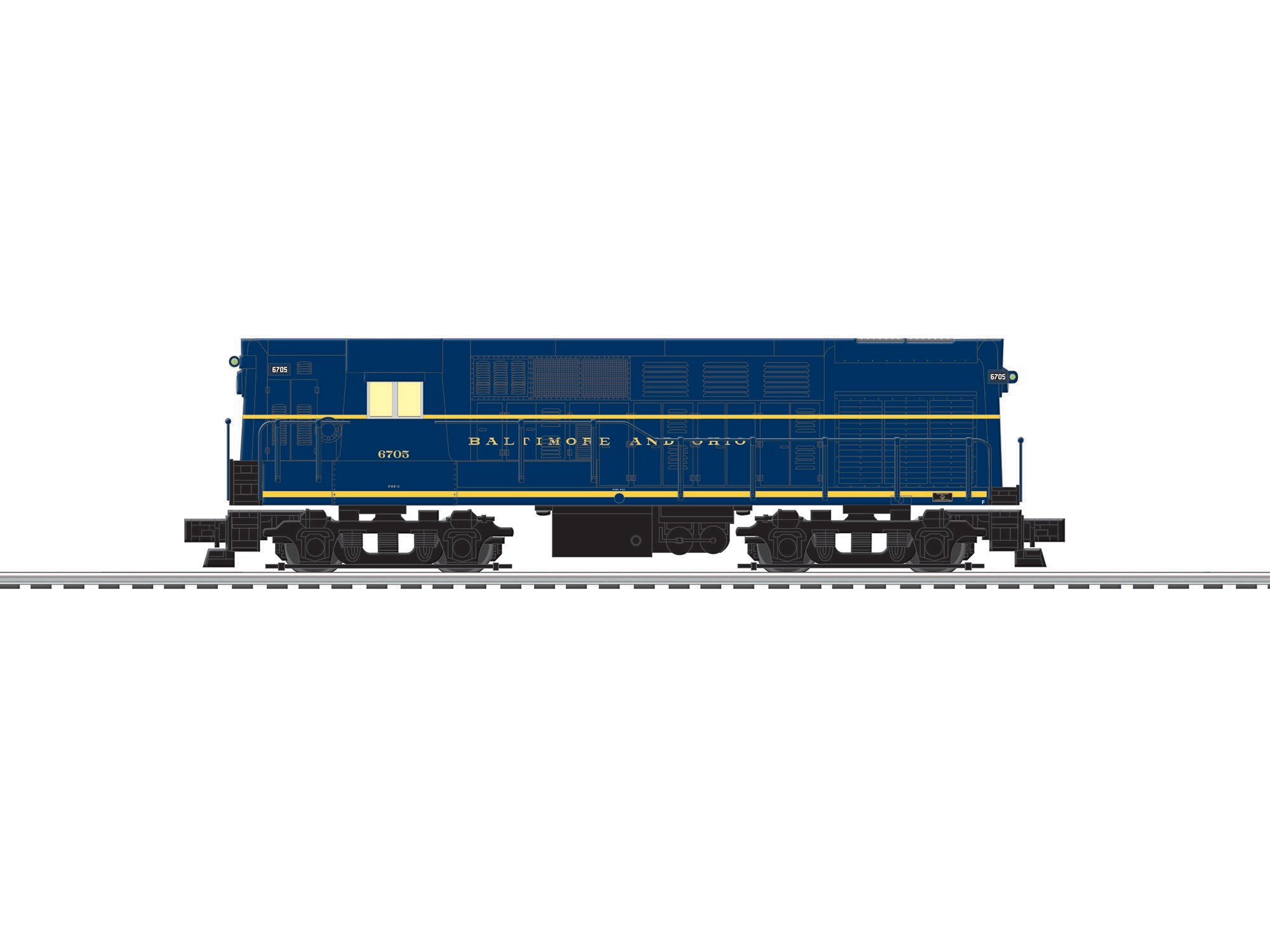 Baltimore & Ohio LEGACY H16-44 Diesel Locomotive #6705