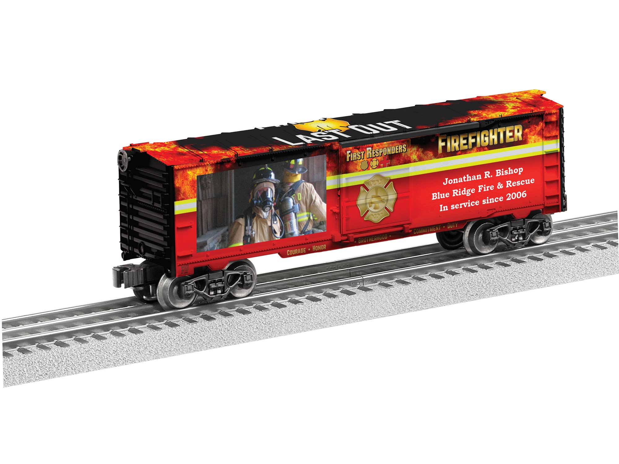Firefighter Personalized Boxcar