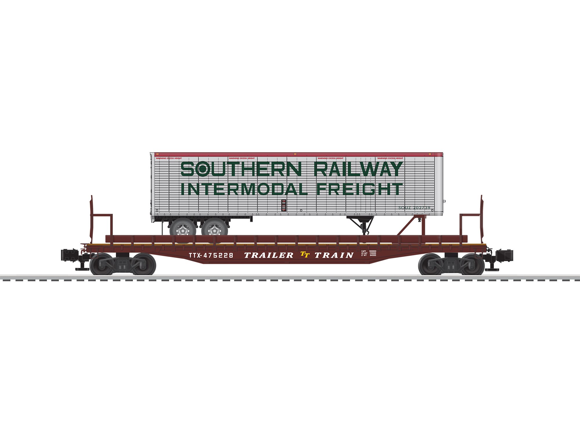 Trailer Train/Southern PS-4 #475227/202601 w/ 40' Trailer