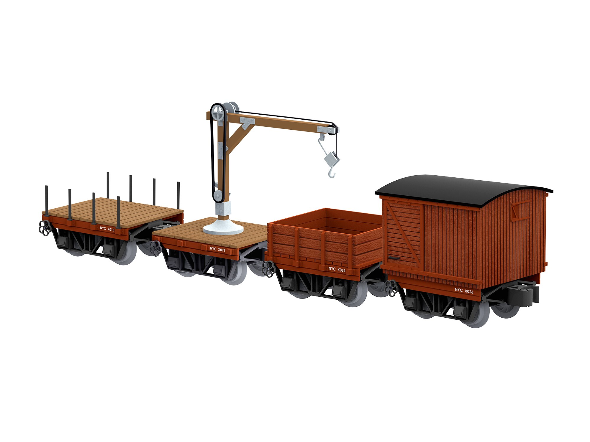 New York Central Disconnect Work Car 4-Packs