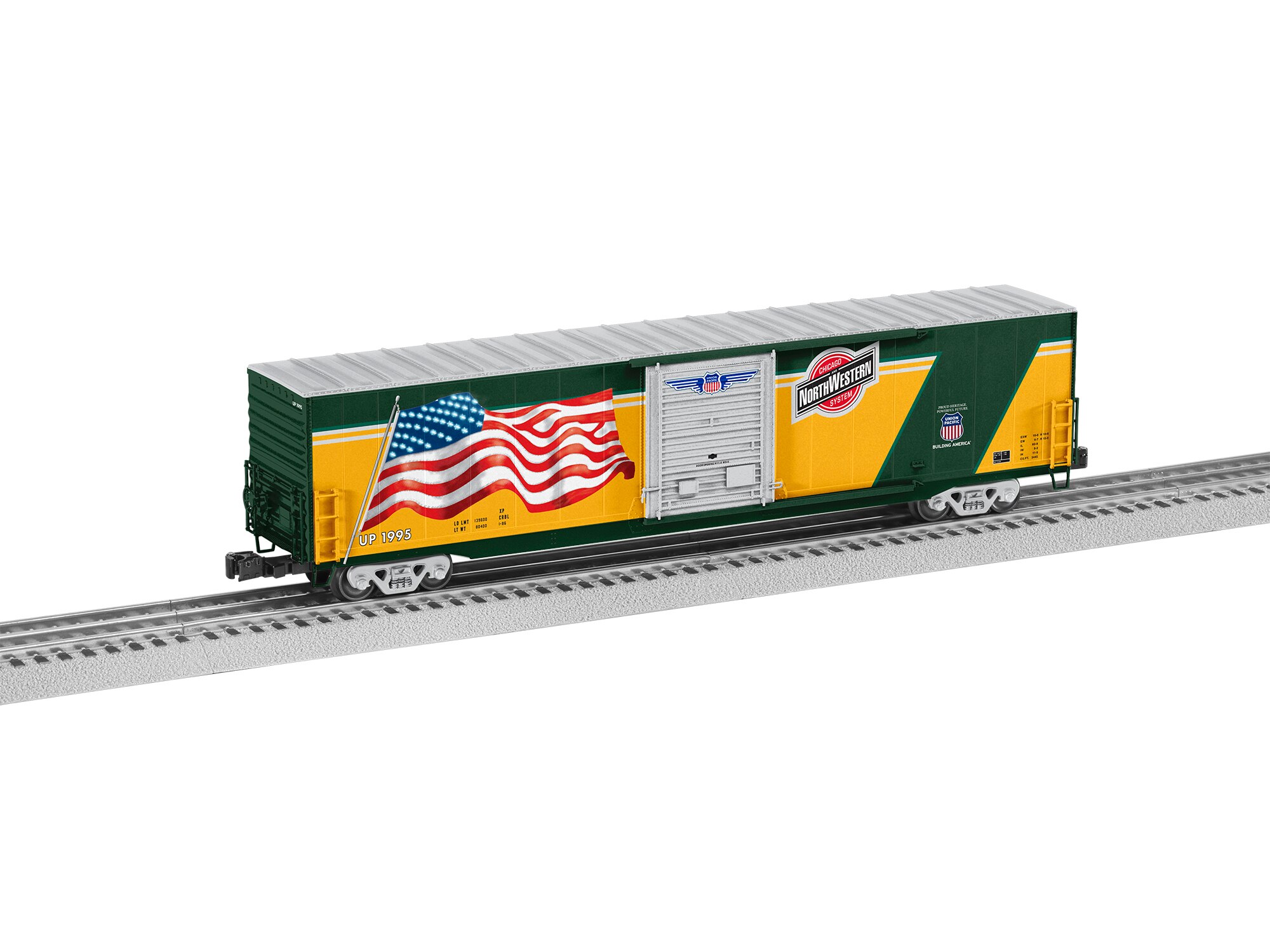 Chicago North Western Heritage LED Flag Boxcar #1995