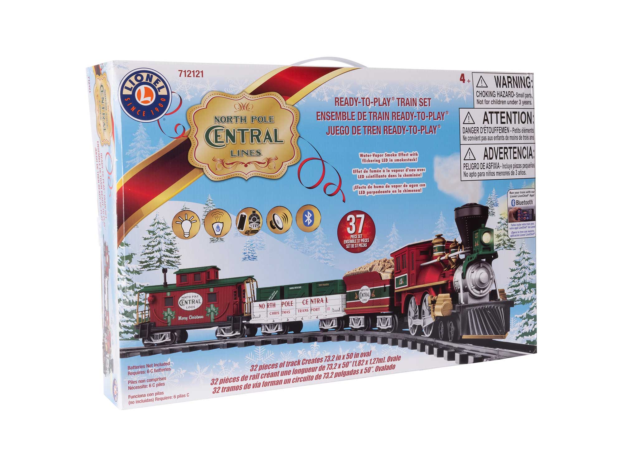 North Pole Central Ready-to-Play Train Set w/ Bluetooth