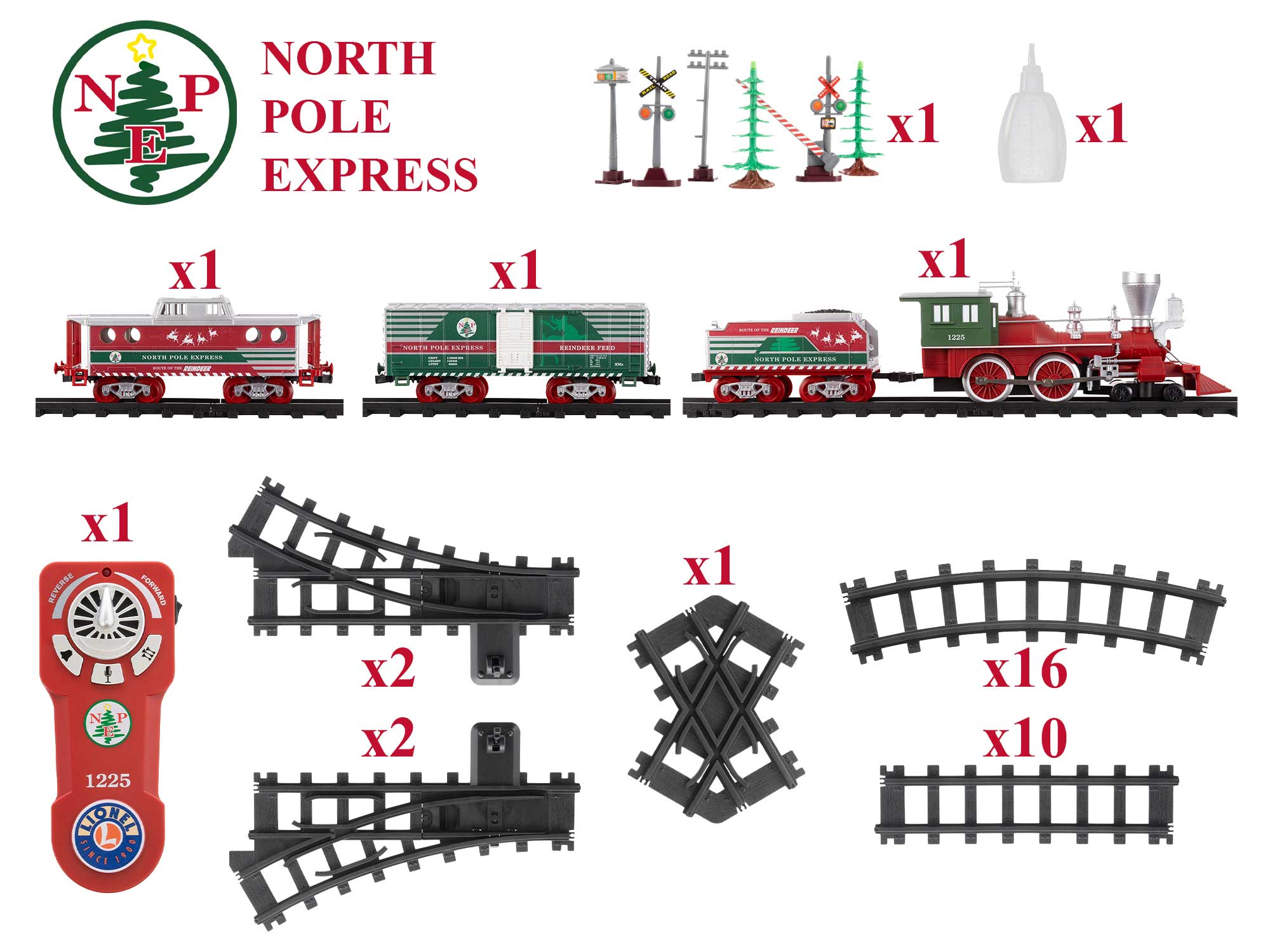 North Pole Express Battery Operated O-Gauge Train Set