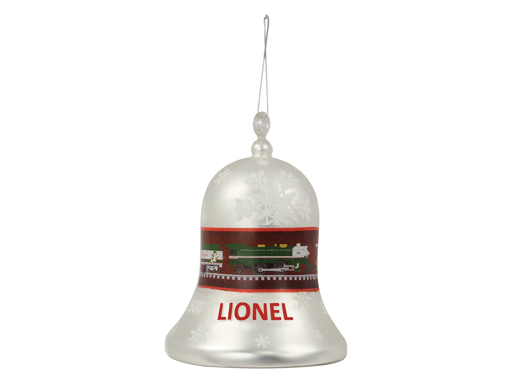 Silver Bell Express Blown Glass Bell Ornament