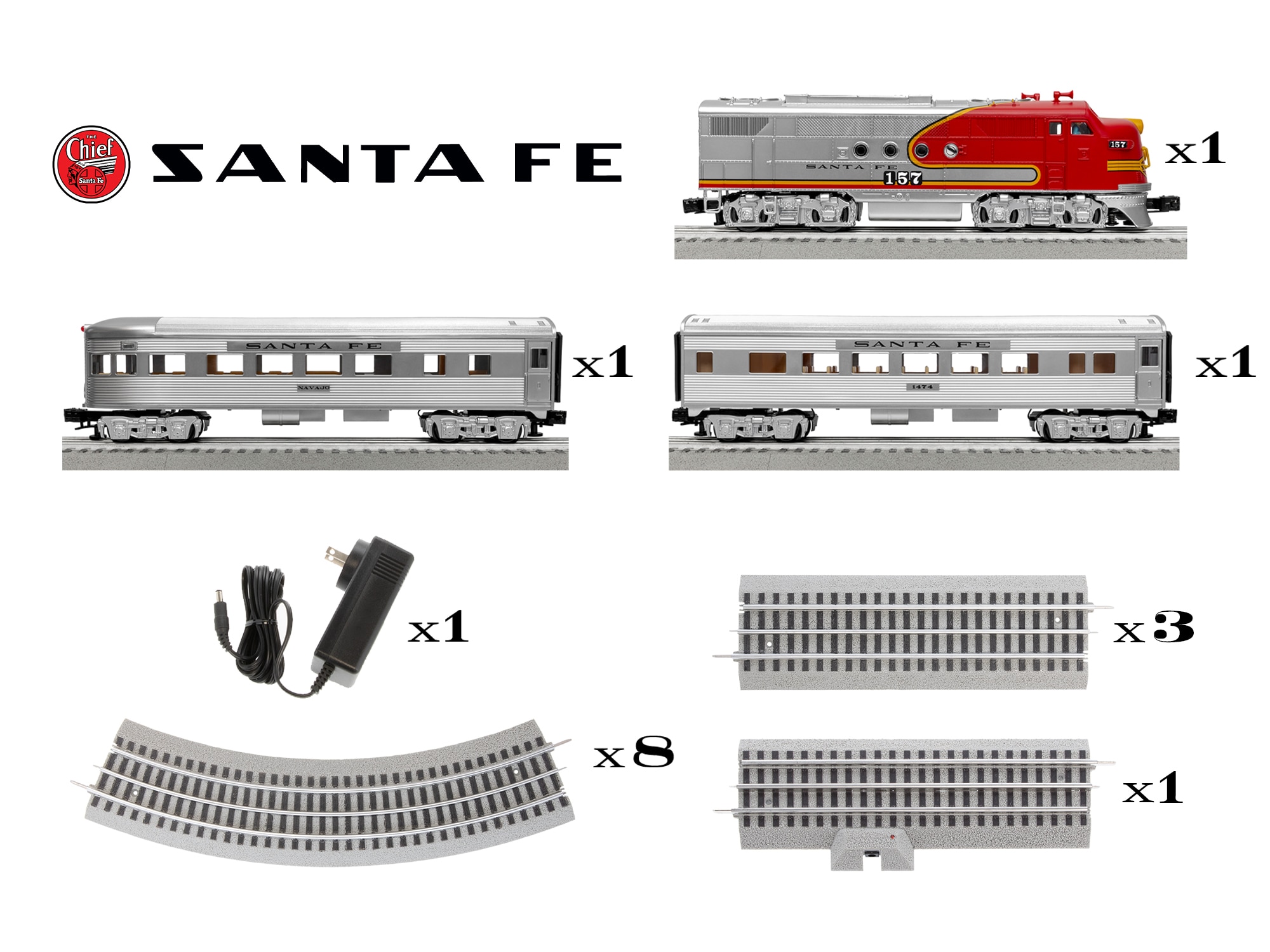 Santa Fe Super Chief LionChief Set with Bluetooth 5.0