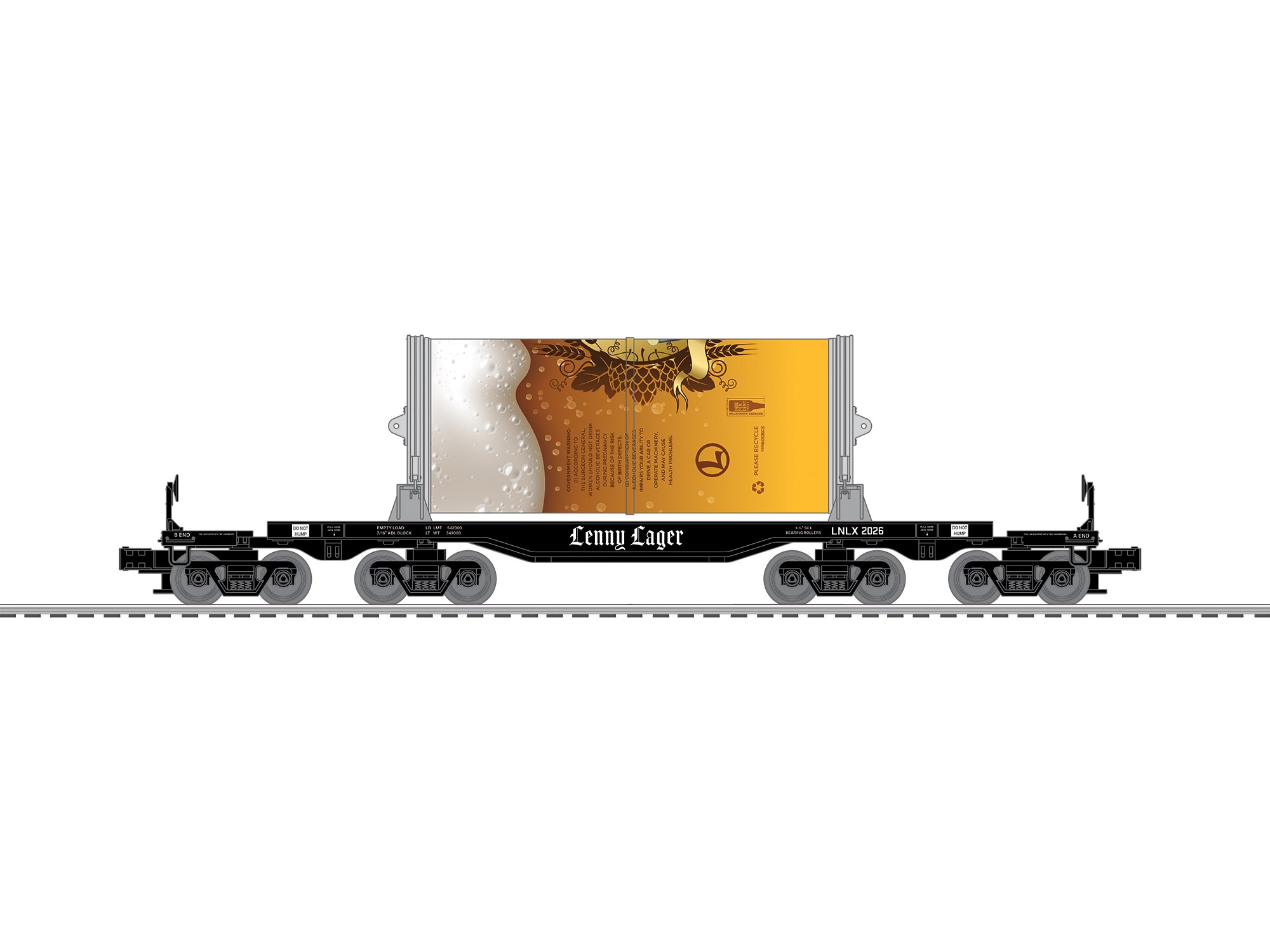 Lenny Lager Heavy Duty Flatcar with Load #2026