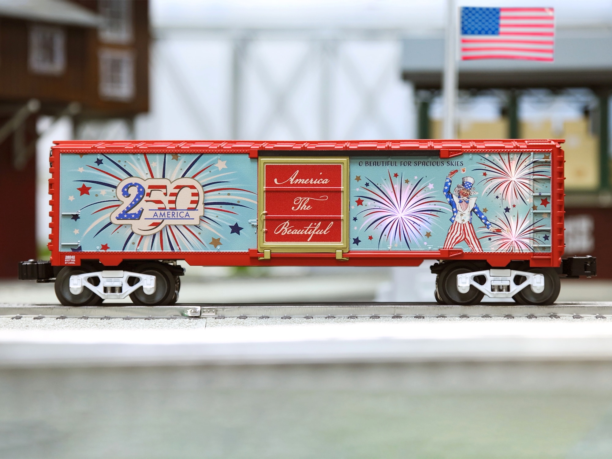 America's 250th Fireworks Boxcar