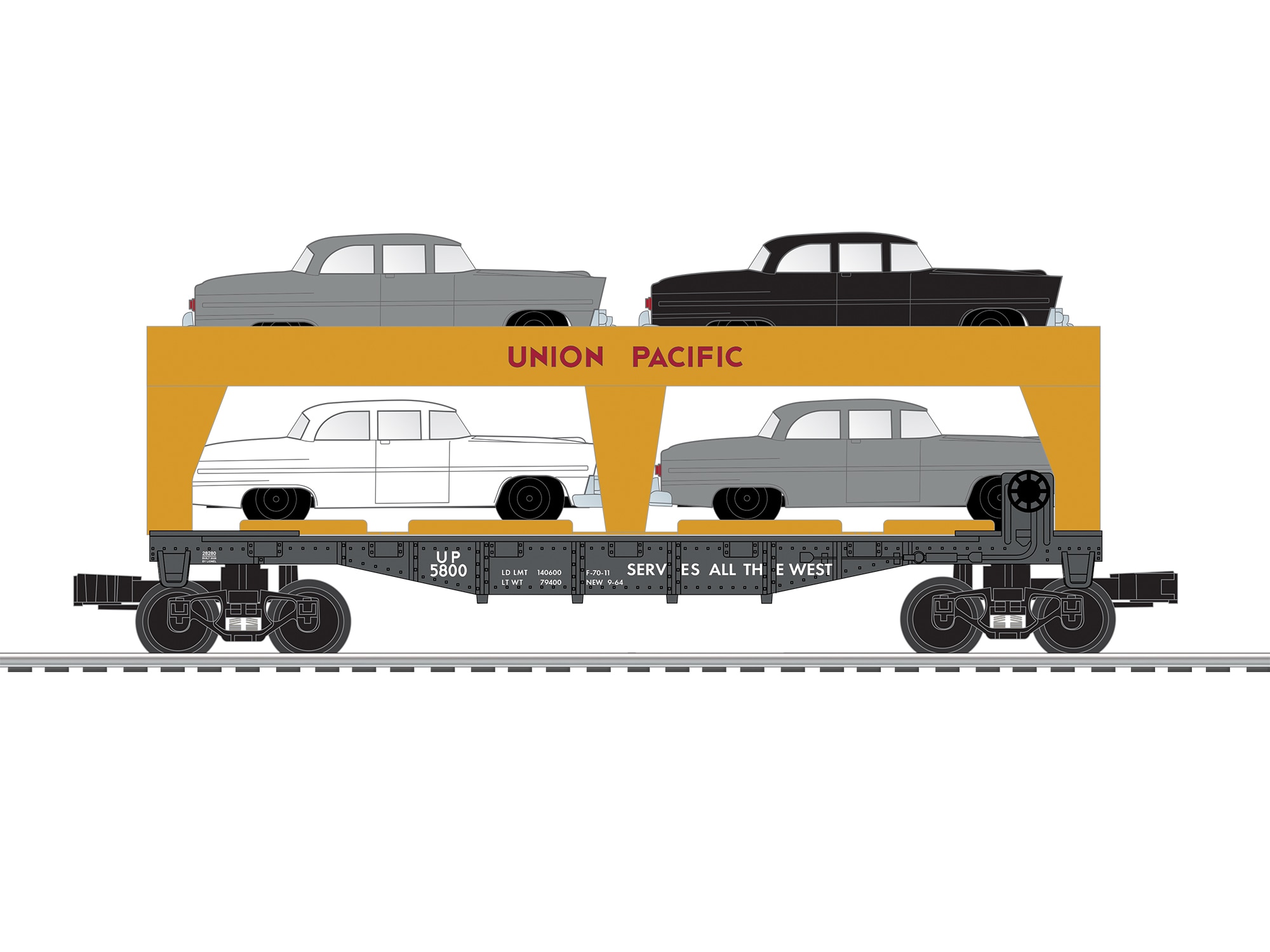 Union Pacific Auto-Loader with Cars