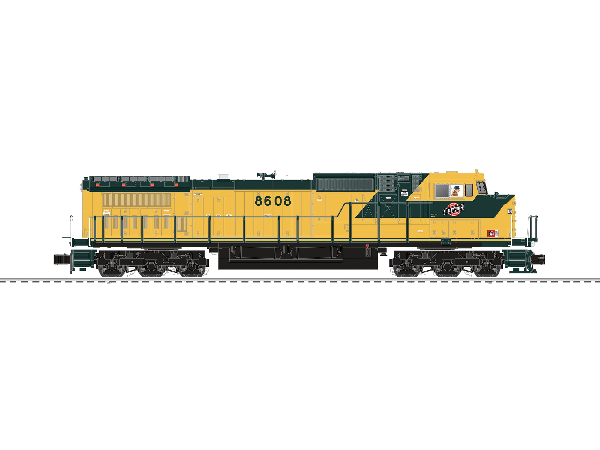 Chicago Northwestern LEGACY C44-9W #8608