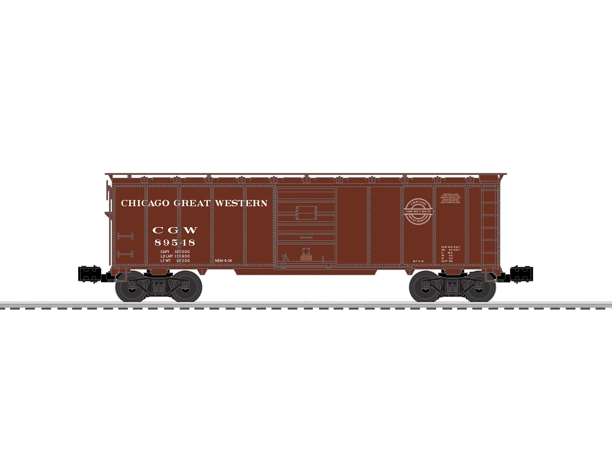 Chicago Great Western Steel Side Boxcar #89548