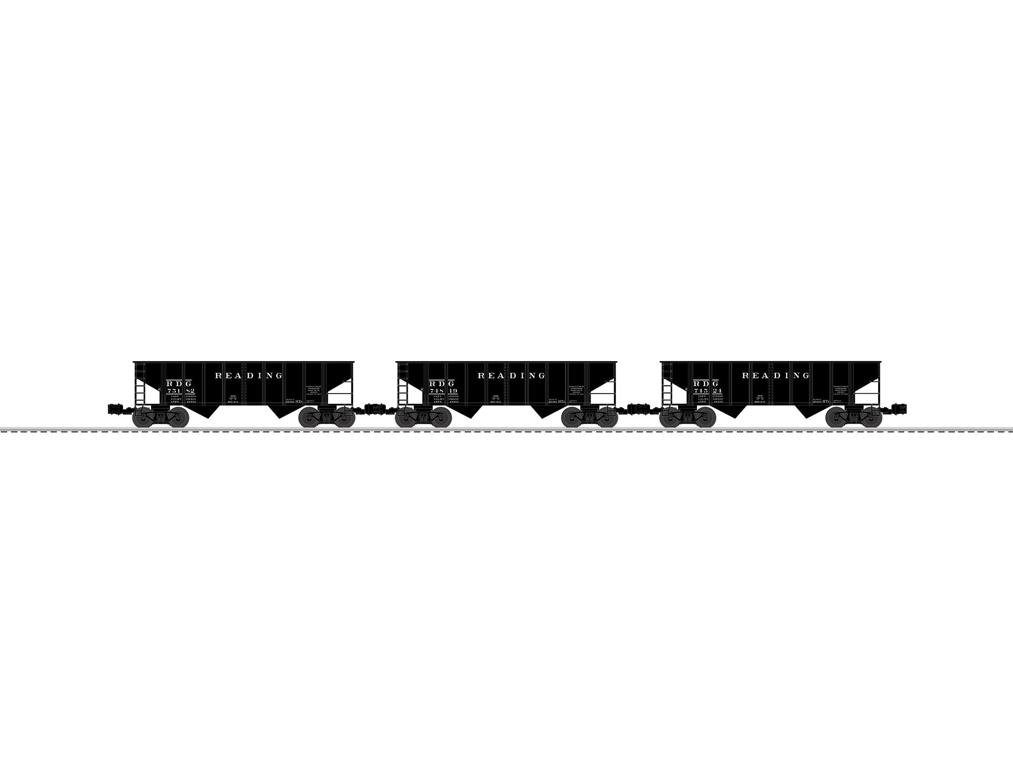 Reading 2 Bay Hopper - Black 3 Pack