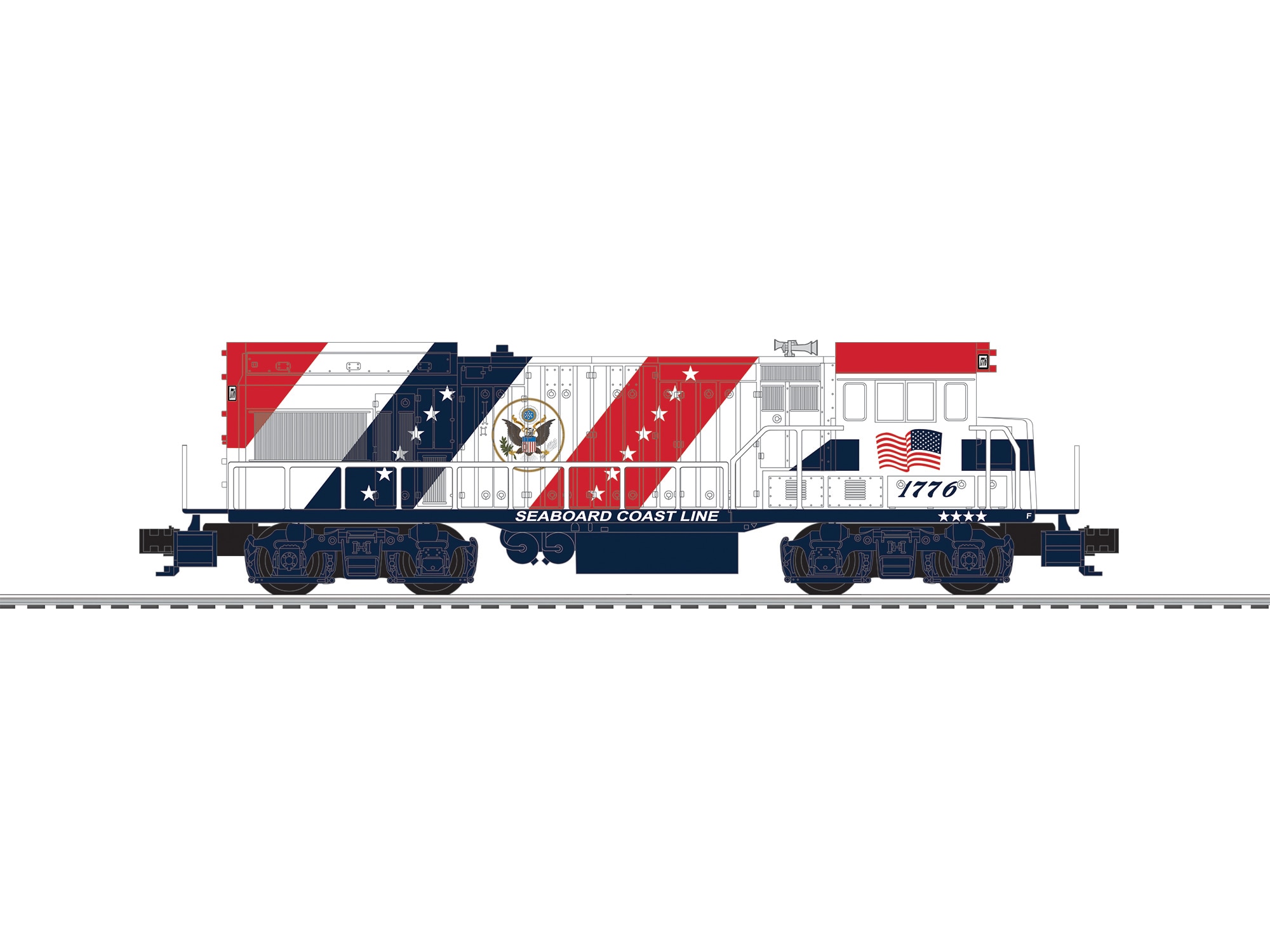 Seaboard Coast Line Bicentennial U36B LionChief Locomotive #1776
